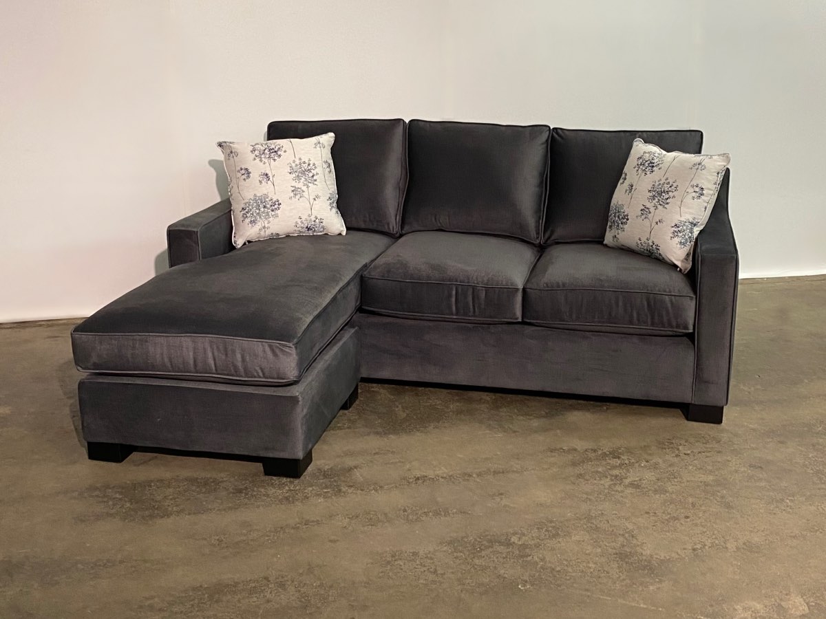 Mateo Sofa w/ Bumper - Chrome Charcoal - Sofa So Good 2 Go
